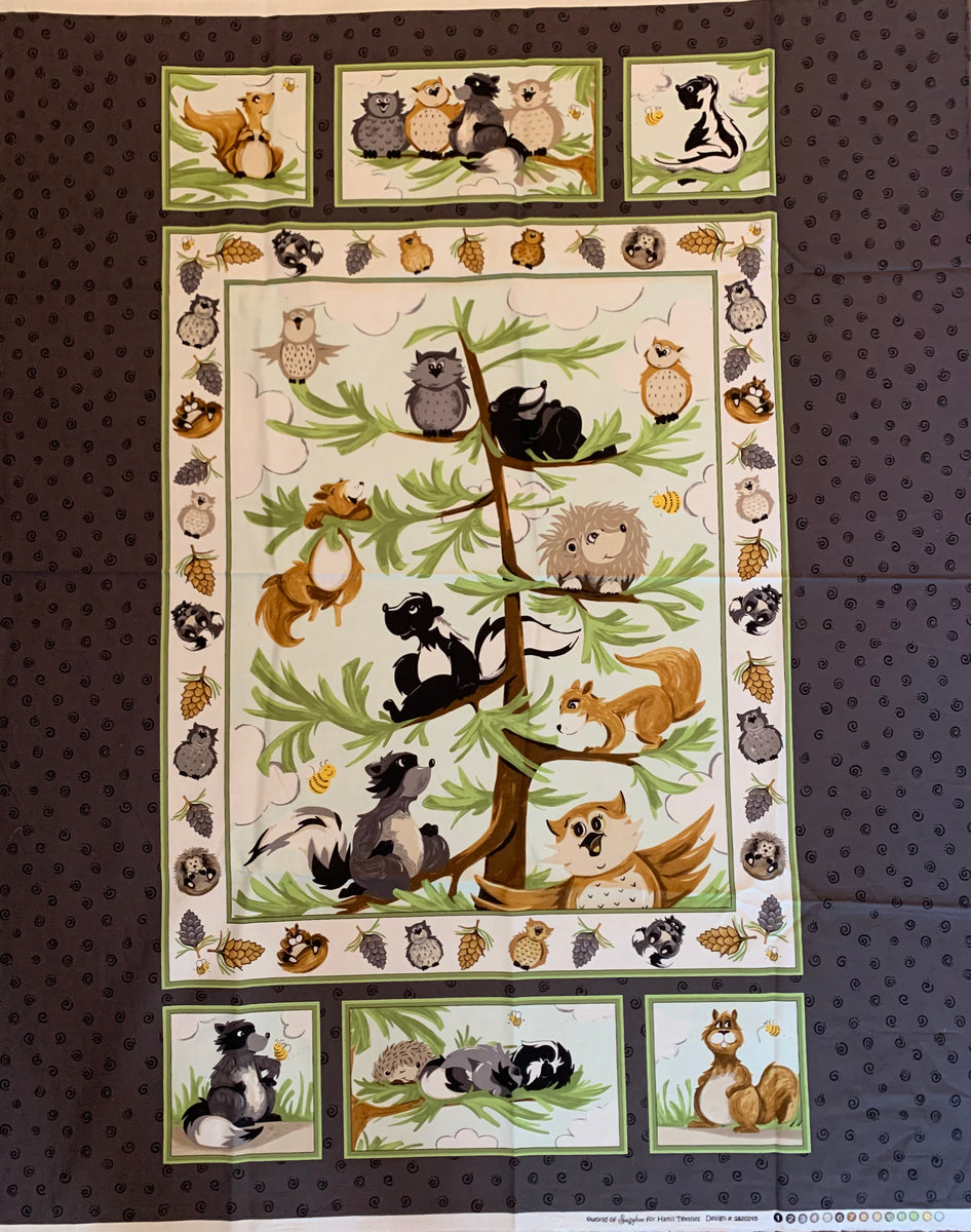 Panels: Woodland Friends quilt – Nowandthenelkrapids